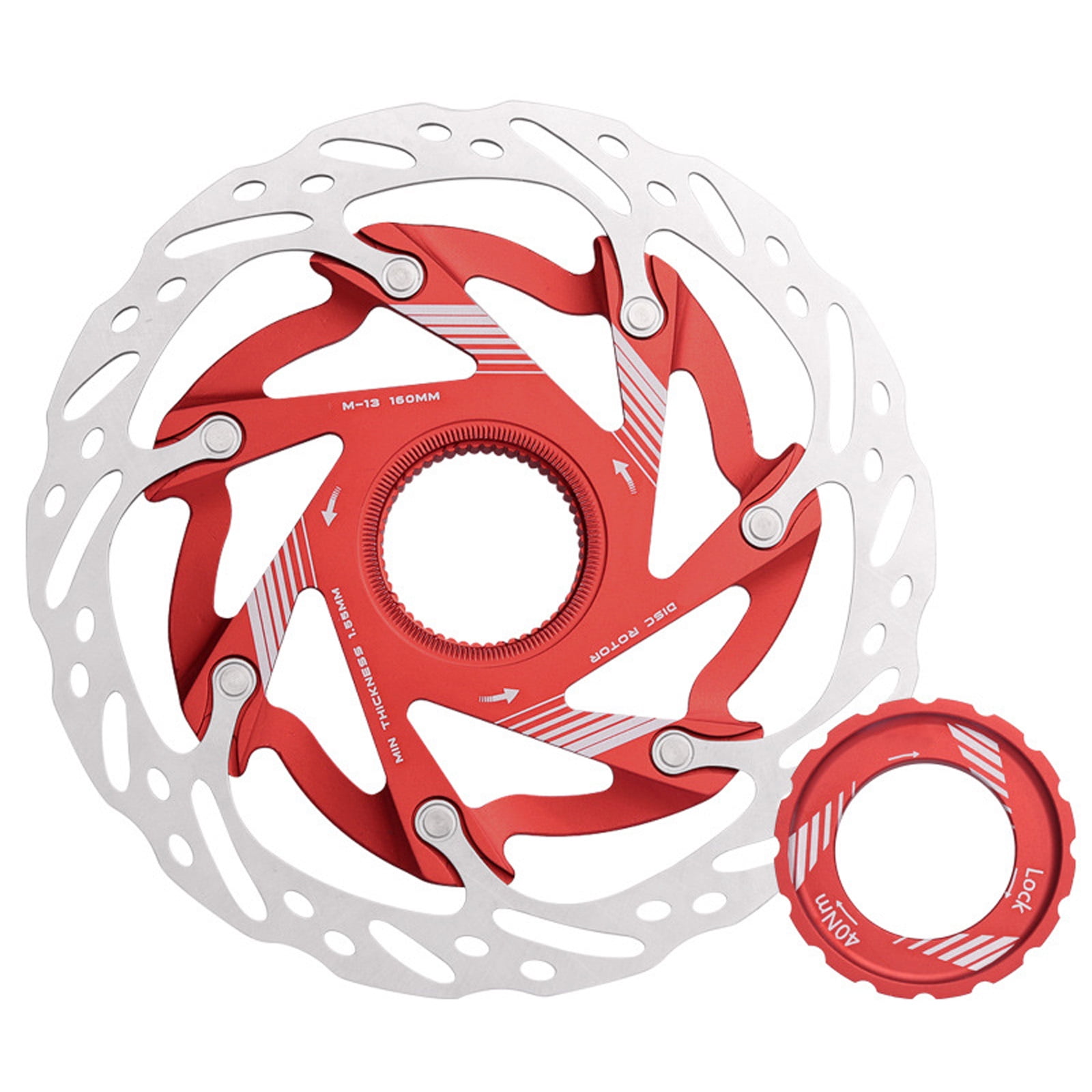 160/140mm Central Locking Bike Brake Rotor Hollow Road Bike Brake Rotor ...