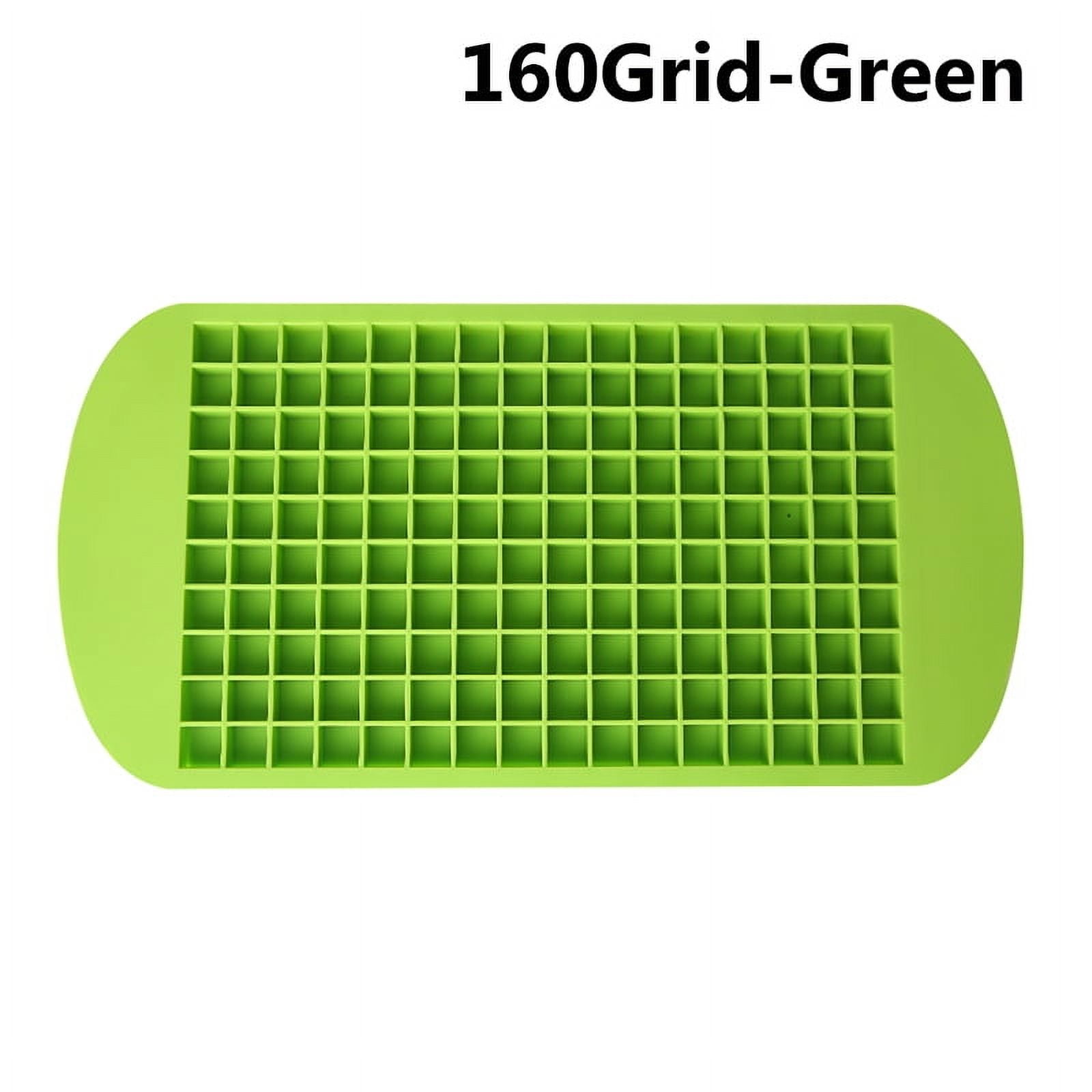 160 Grid Mini Silicone Ice Tray Ice Cubes Foldable Ice Mold Ice Breaker ...