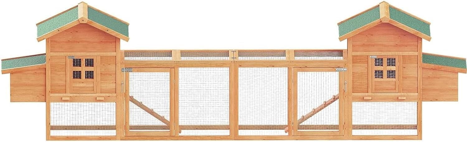160" Large Chicken Coop, Waterproof Outdoor Hen House for 6-8 Chickens ...