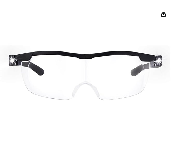 160% Magnifying Glasses with Light Rechargeable for Close Work Hands ...
