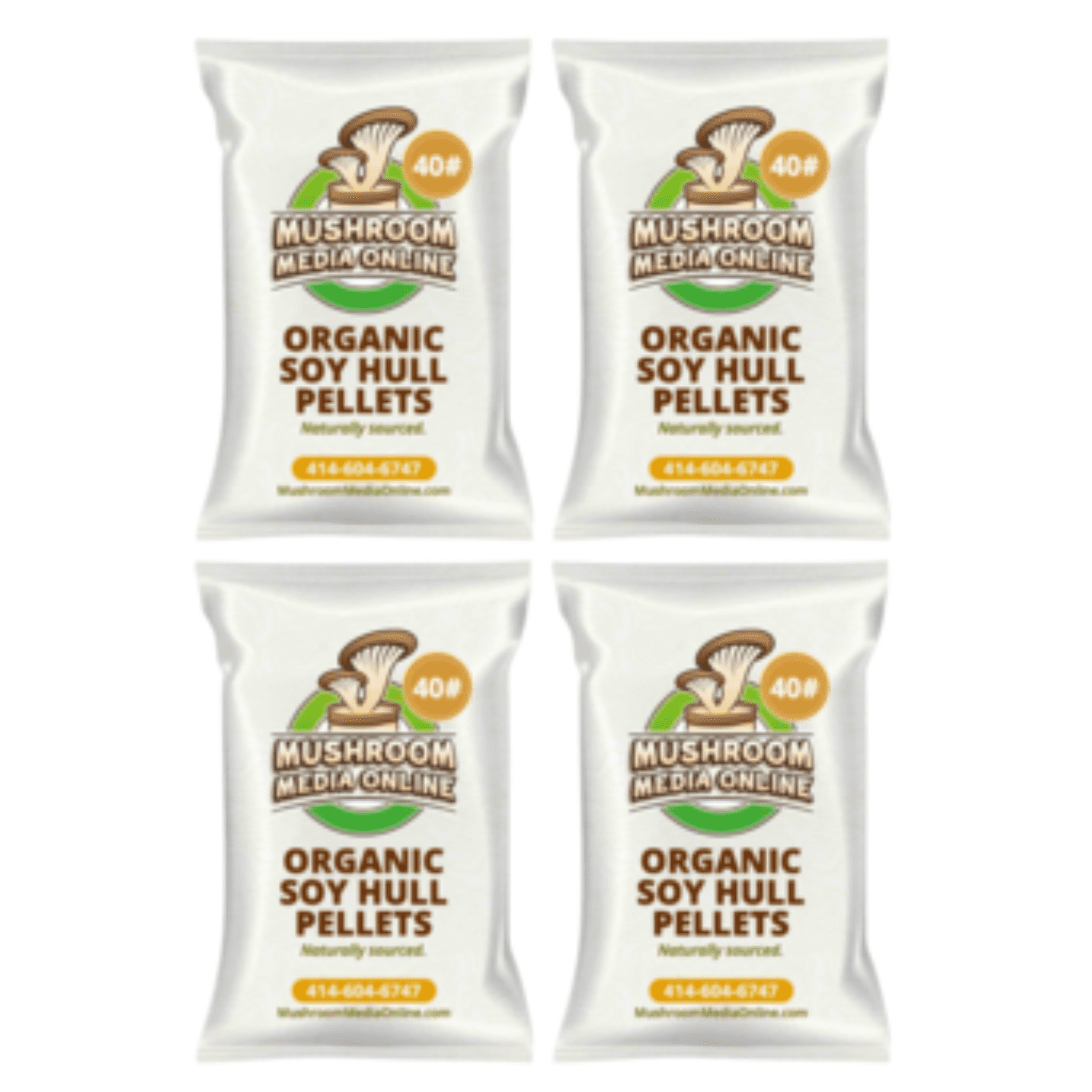 160# MushroomMediaOnline 100% Organic Soy Hull Mushroom Pellets ...