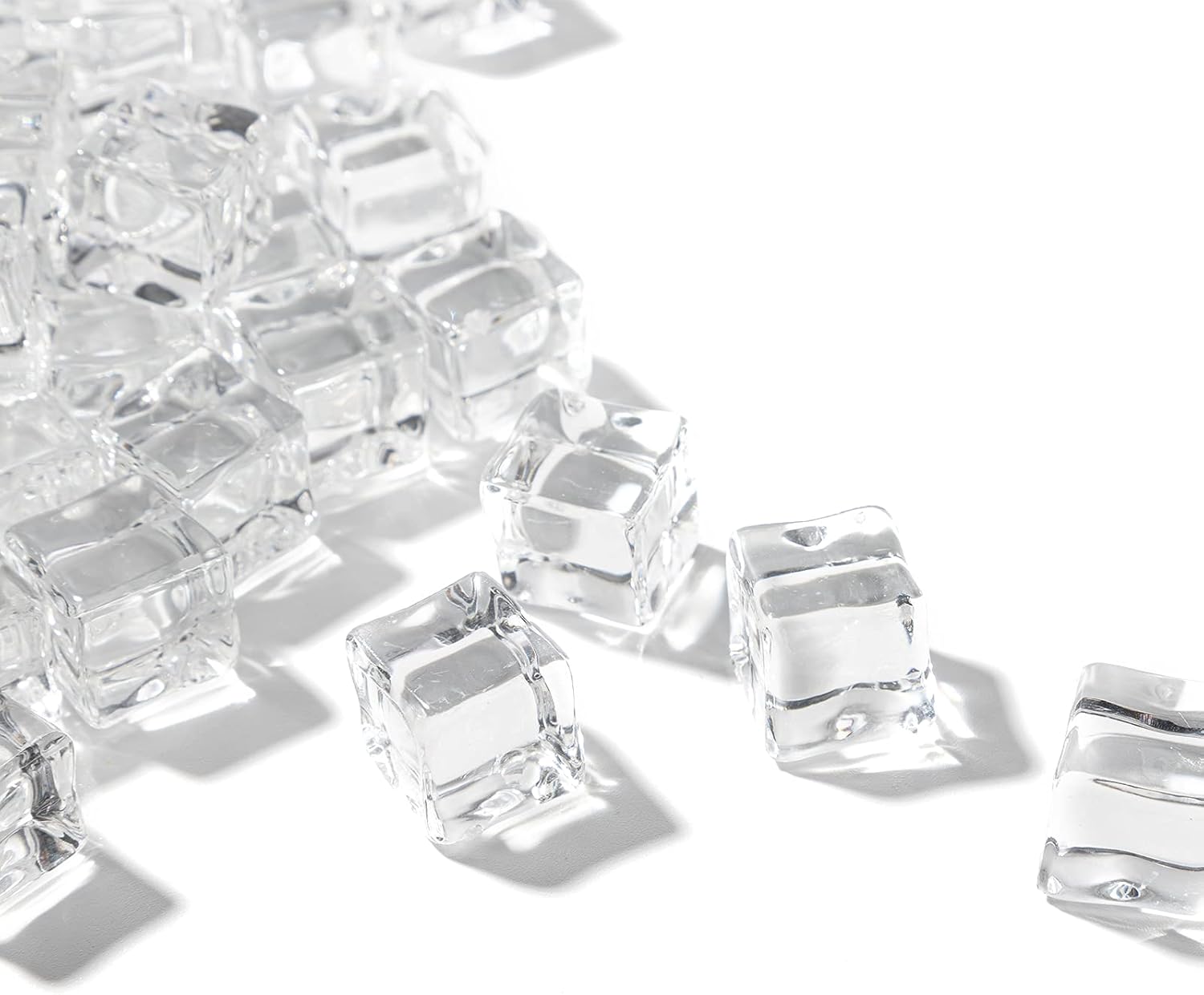 160 PCS 0.6 Inch Clear Fake Ice Cubes Acrylic for Sublimation Tumbler ...