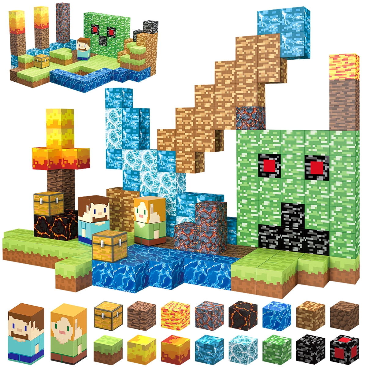 160 PCS Magnetic Blocks Building Toys, Build 3D Magnetic Building ...