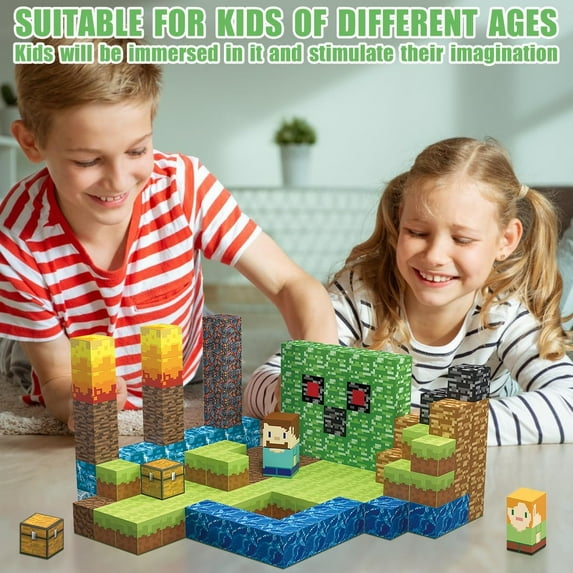 160 PCS Magnetic Blocks Building Toys, Build 3D Magnetic Building ...