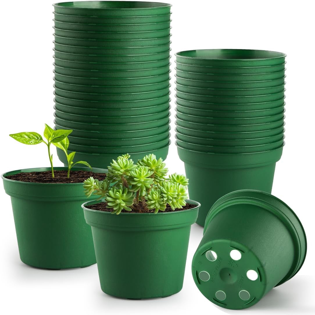 160 Pack 3 Inch Green Pots - Plastic Seedling, Seed Starter ...