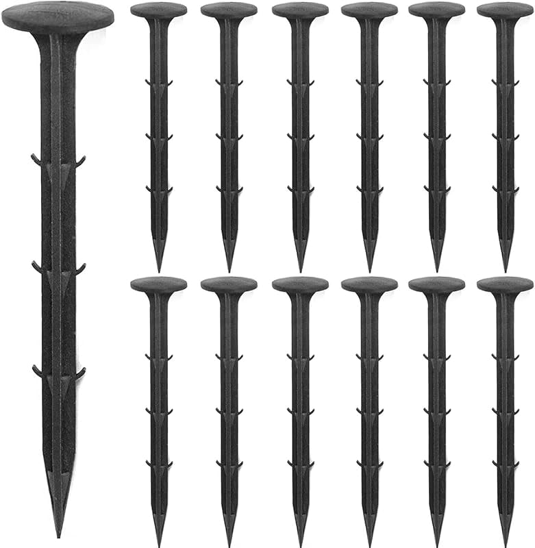 160 Pack Plastic Garden Lawn Stakes 6 inch Heavy Duty Landscape Anchors ...