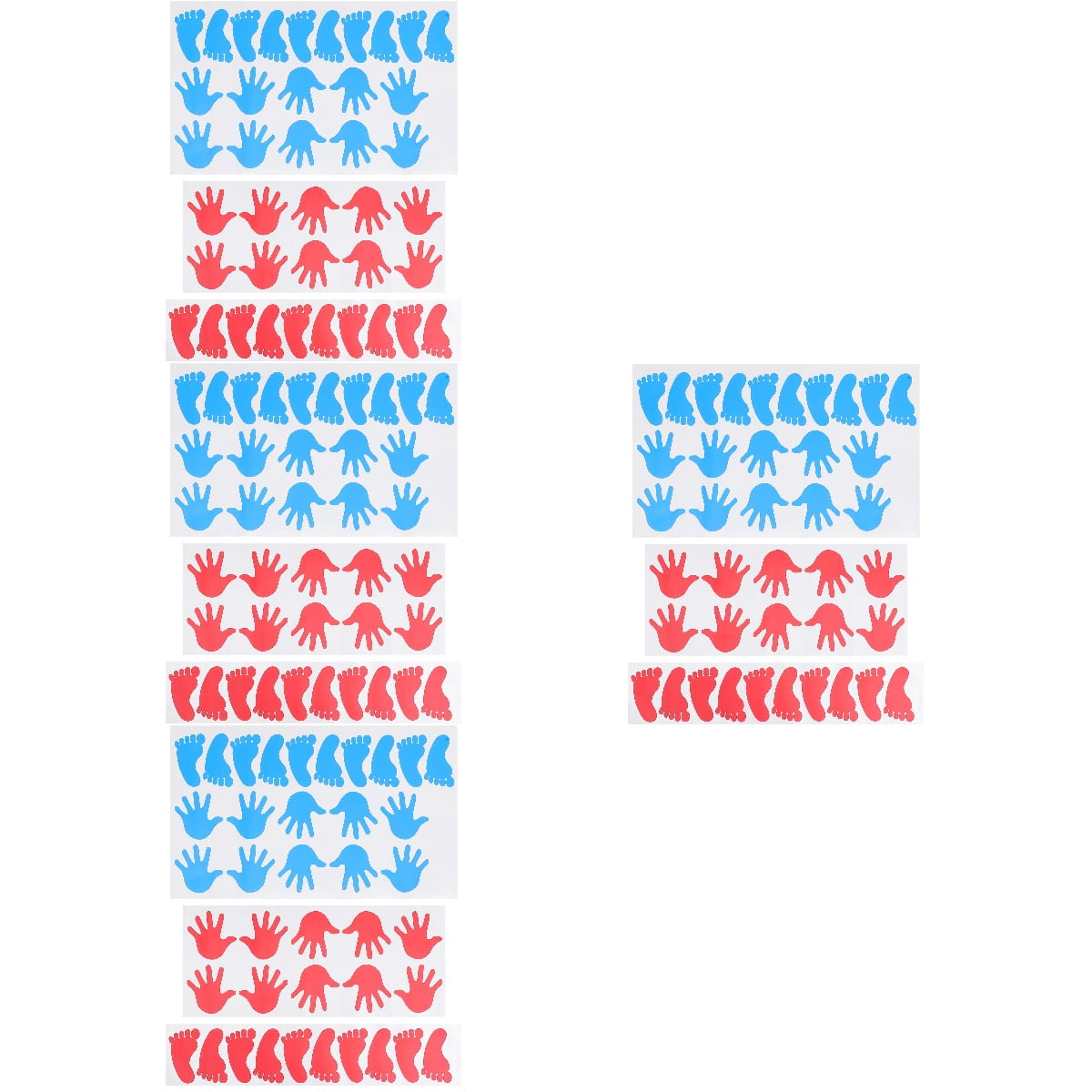 160 Pairs of Nursery Room Floor Decal Handprint Footprint Wall Stickers ...