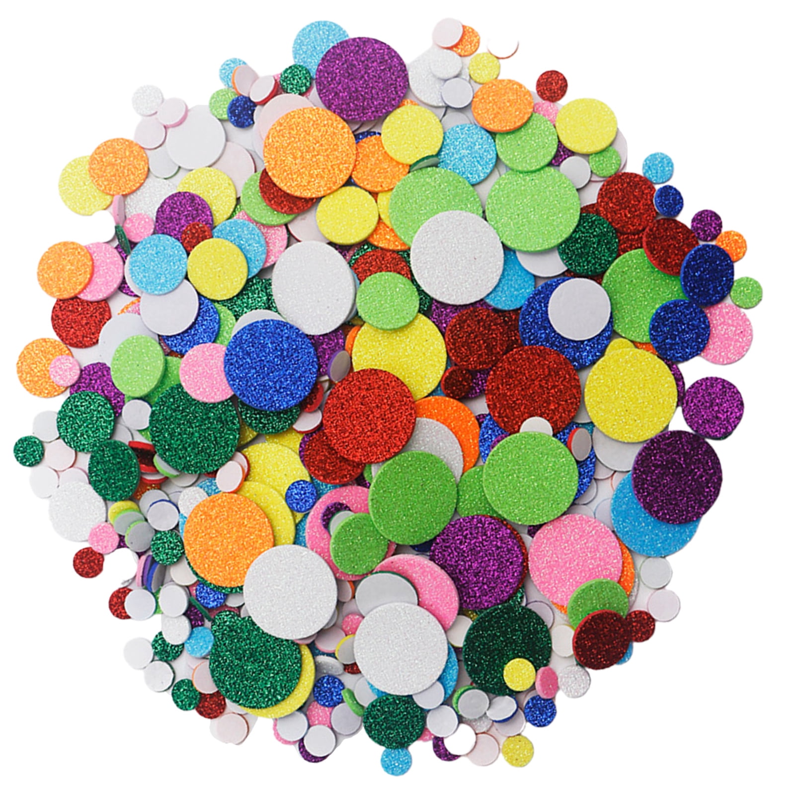 160 Pcs Adhesive Circles Sticker Glittering Foam Round Sticker Wall ...