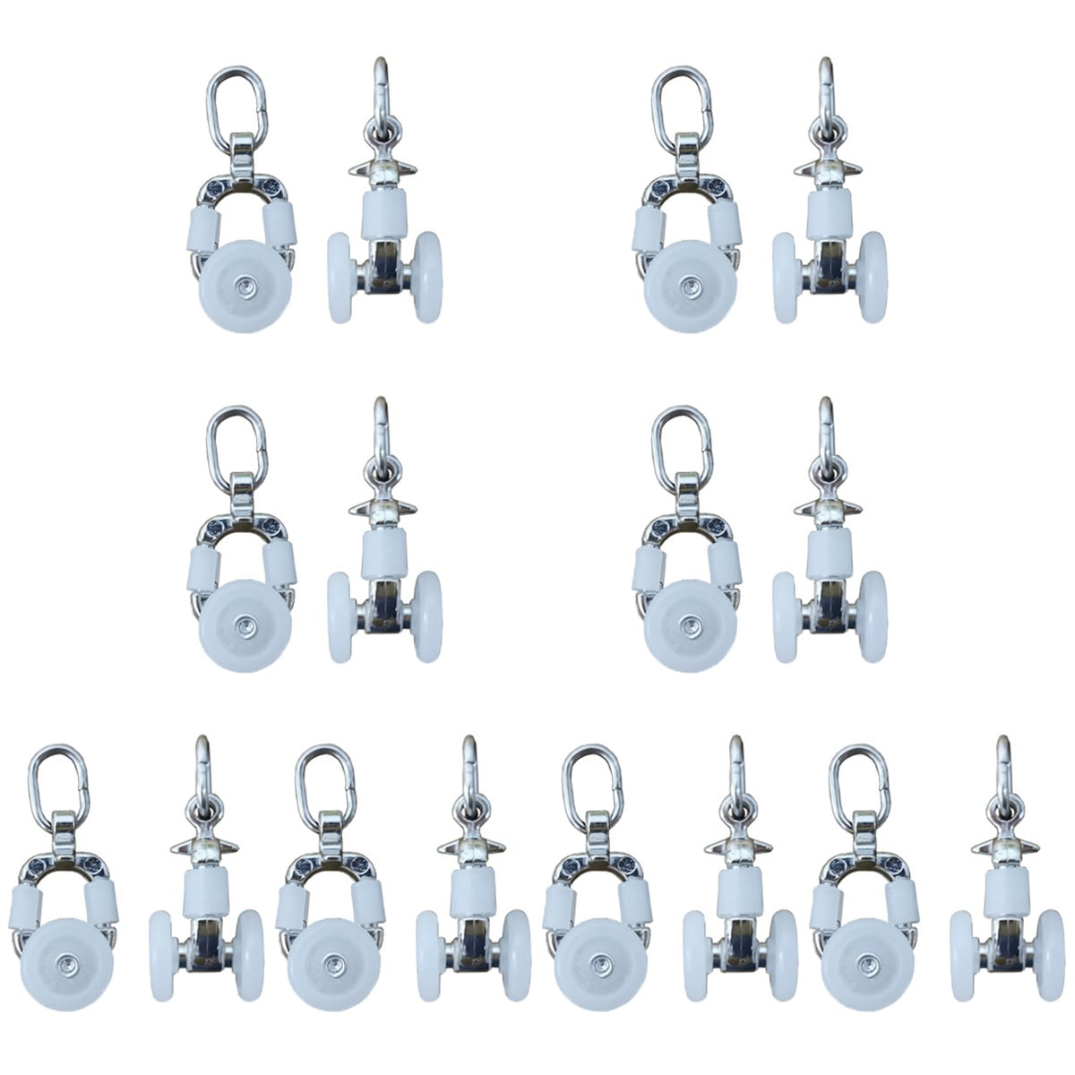 160 Pcs Curtain Track Gliders Double Wheel Rolling Rail Runner Slider ...