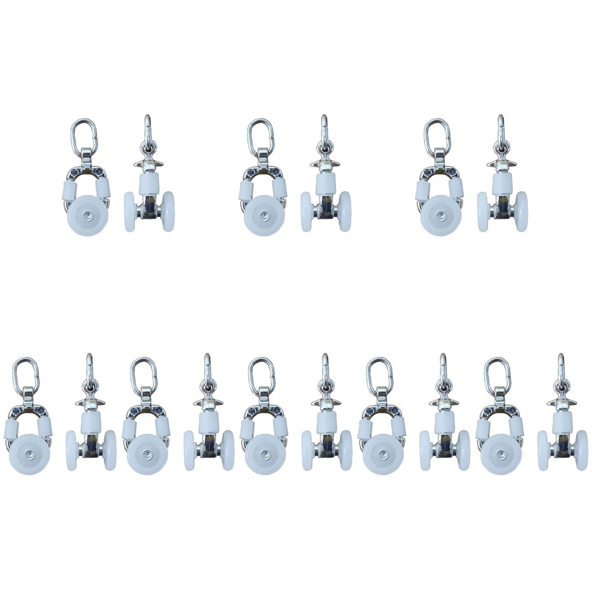 160 Pcs Curtain Track Wheels Sliding Roller Hanger Wheel Curtain ...
