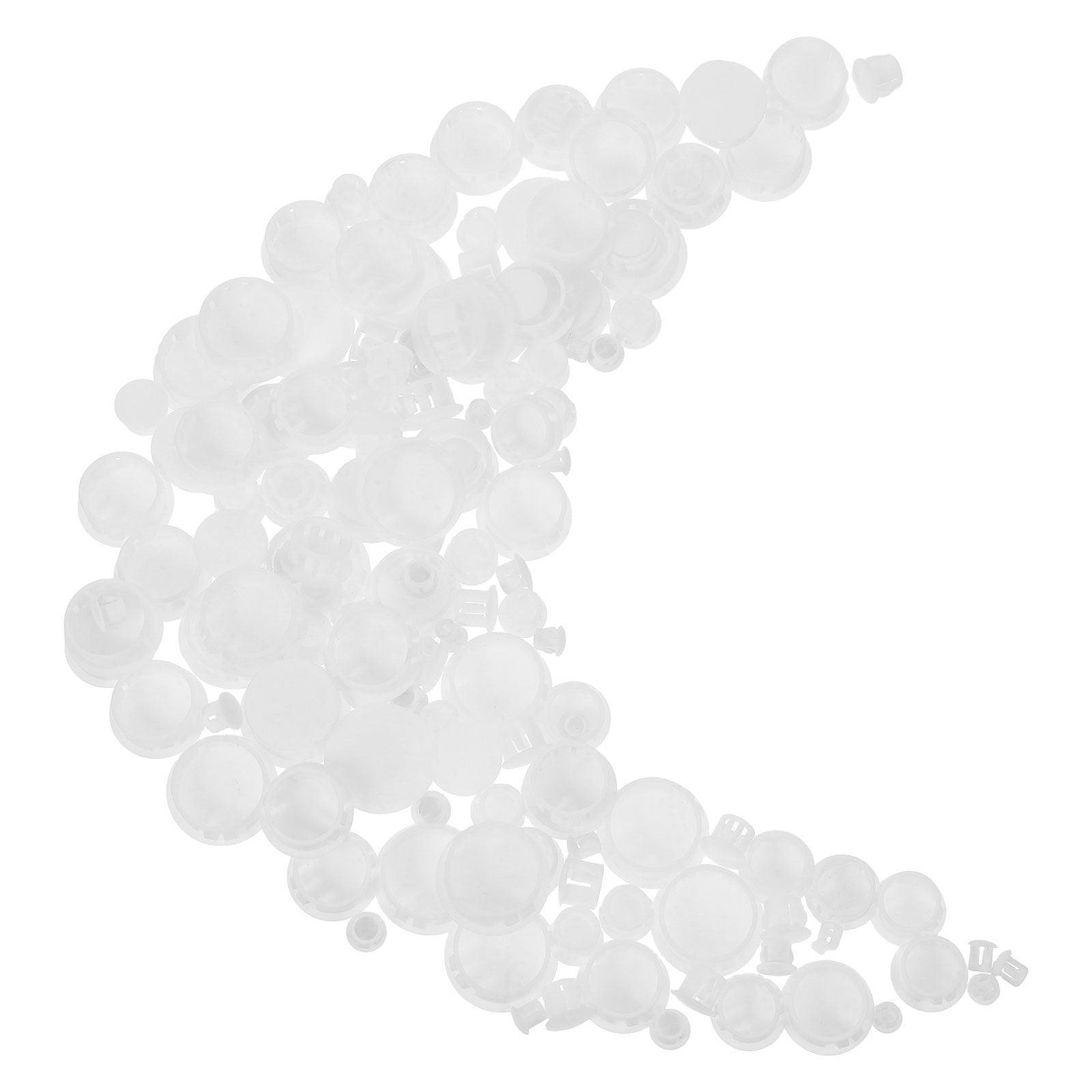 160 Pcs Furniture Wall Hole Plugs 2.90X2.90X1.10CM White - Walmart.com