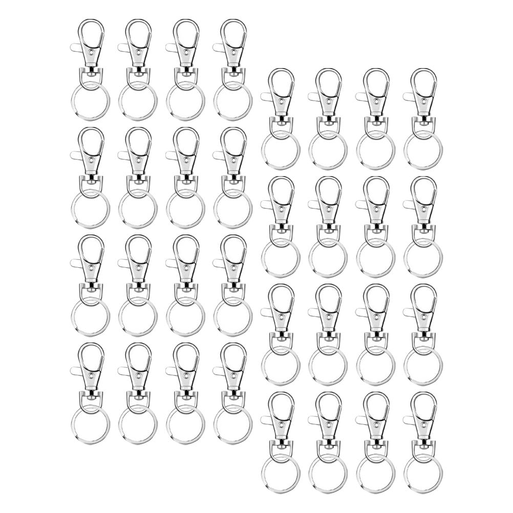 NICERIO Keychain Lobster Clasps Swivel Keyrings Clasps Silver 160Pcs ...