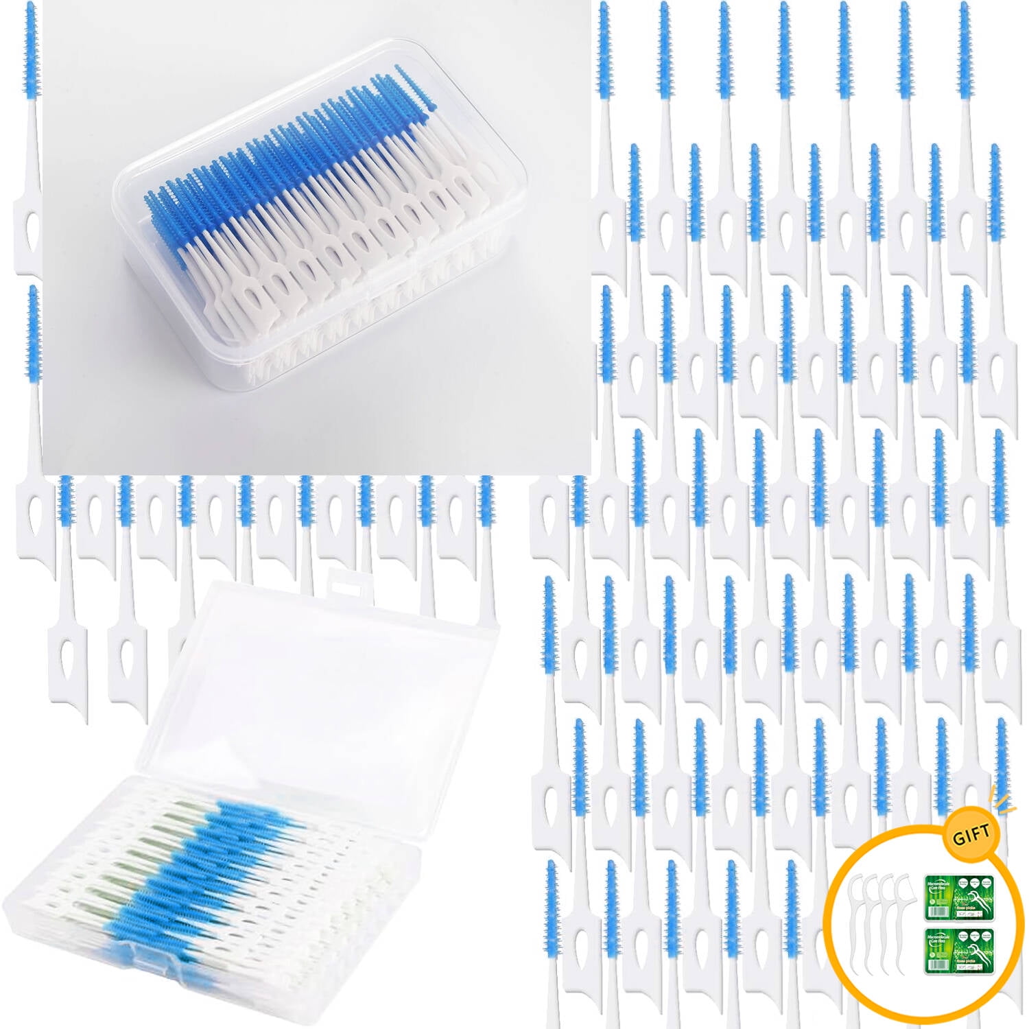 160 Pcs Soft Dental Floss Picks and 100 Pcs Toothpicks, Silicone ...