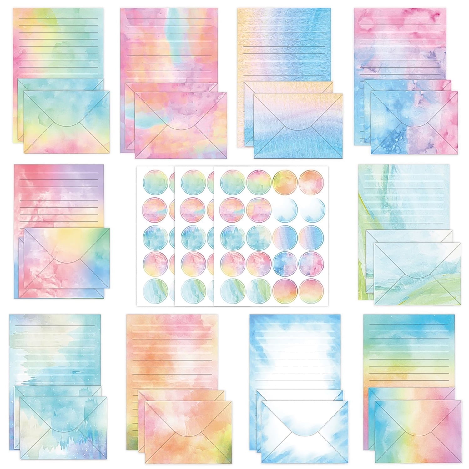 Sytle-Carry 160 Pcs Stationery Set, 10 Designs, 5.4 x 8.1 Inch Papers ...