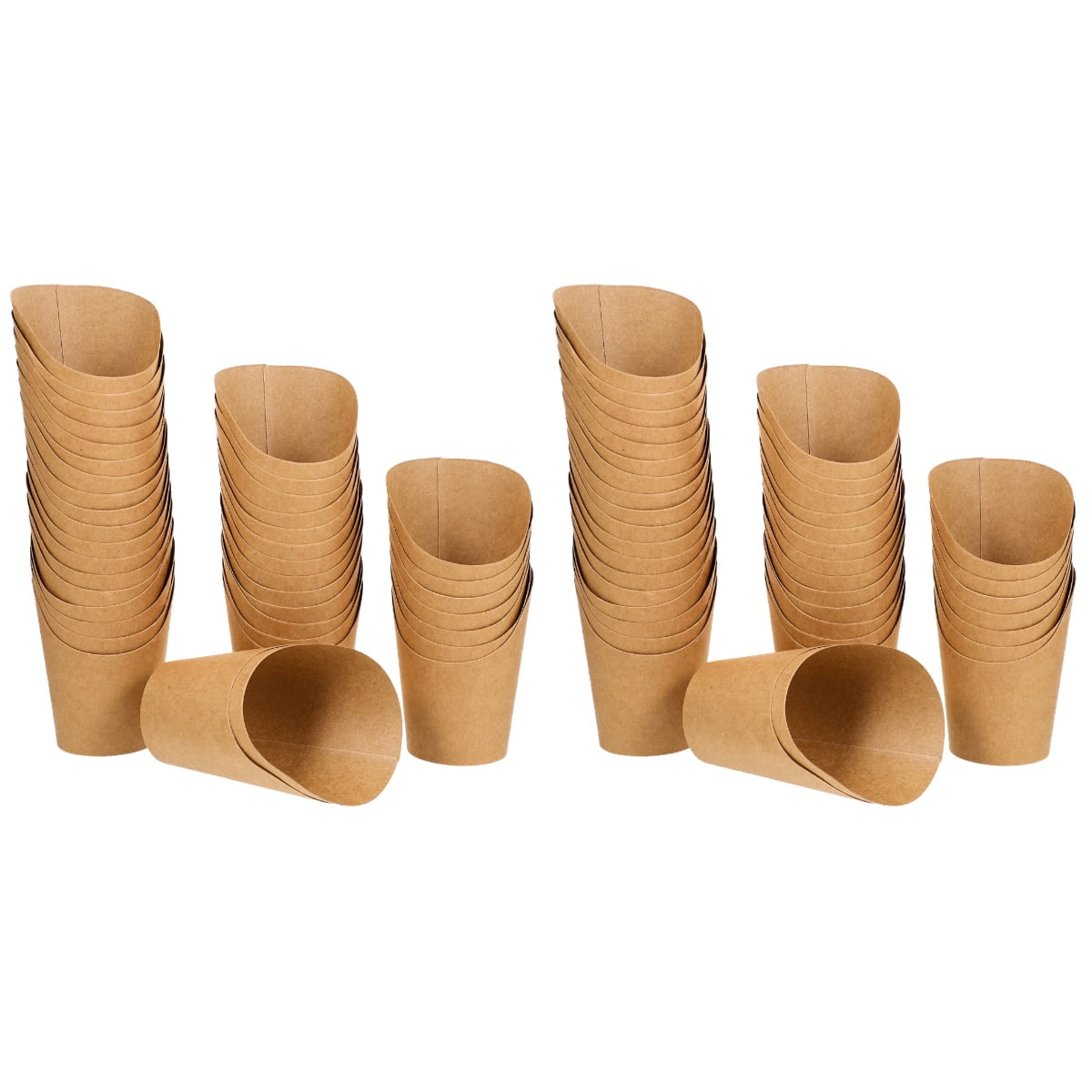 160 Pcs Summer Ice Cream Cup Kraft Paper Snack Cups Containers French ...