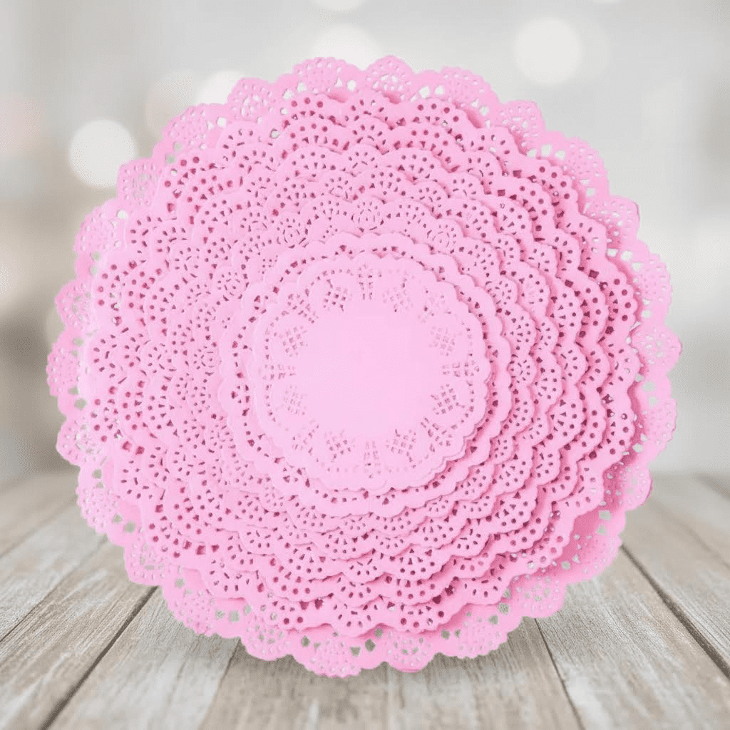 160-Piece Round Lace Paper Doilies for Table Decorations, Assorted ...