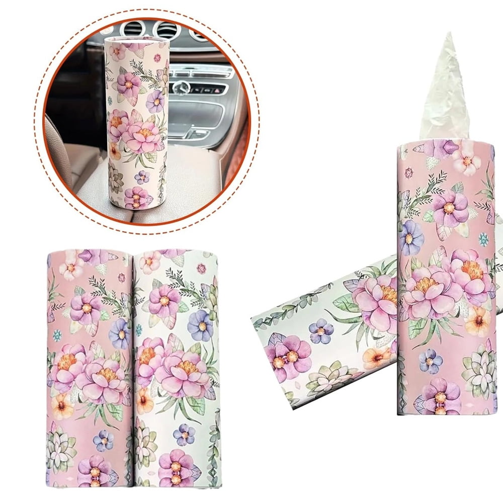160 Sheets Car Tissues Holder with Facial Tissues 3-ply Travel Tissue ...