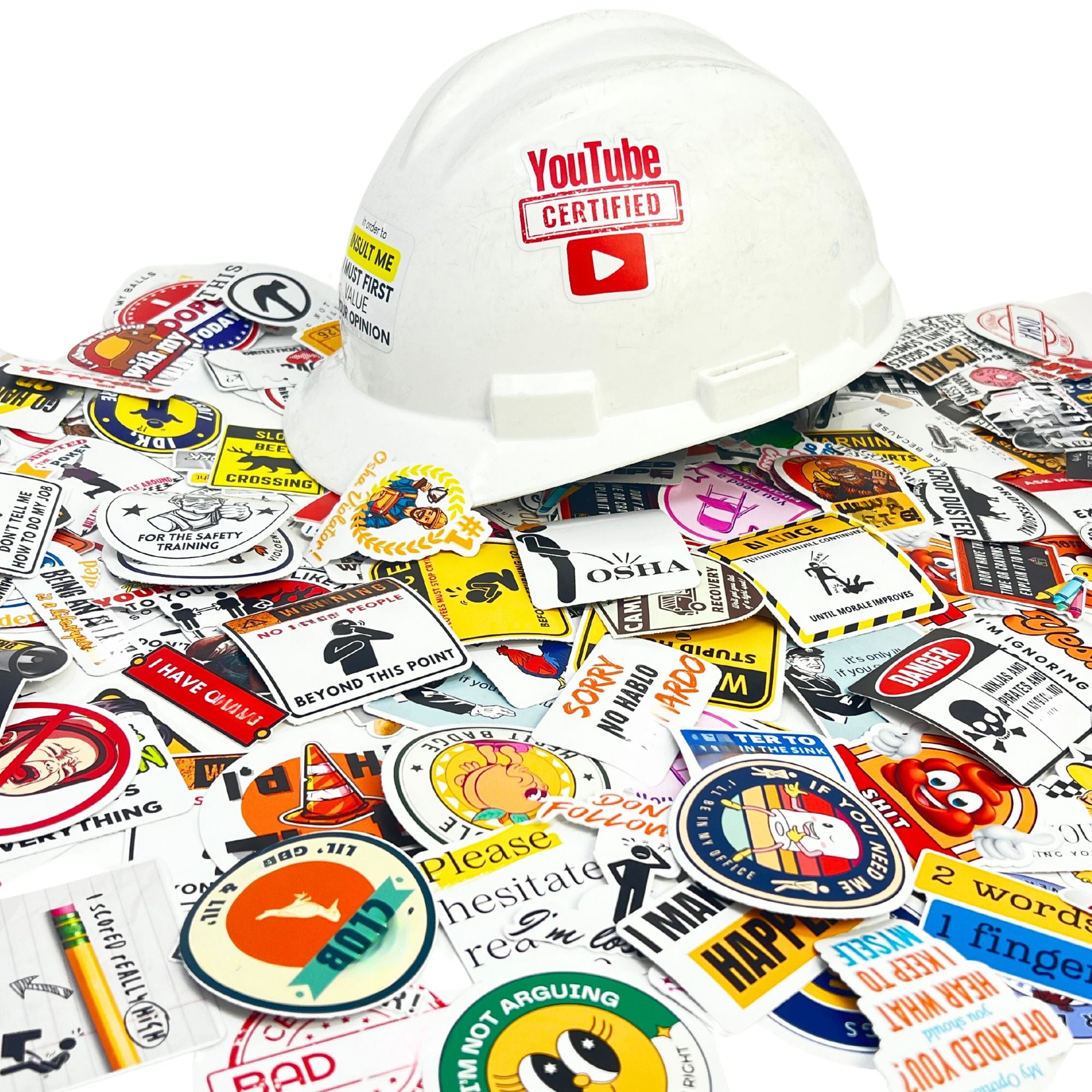 160 Unique Hard Hat Stickers, Funny Stickers for Adults, Helmet ...