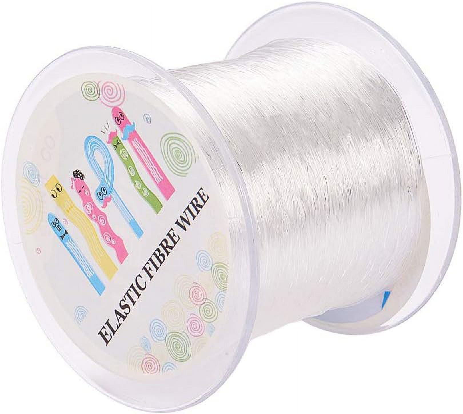160 Yards Clear Korean Elastic Crystal Thread 0.7mm Stretch String Cord ...