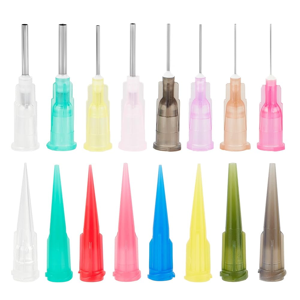 160 pcs Blunt Tip Liquid Dispenser 16 Mixed Size Plastic Tapered ...