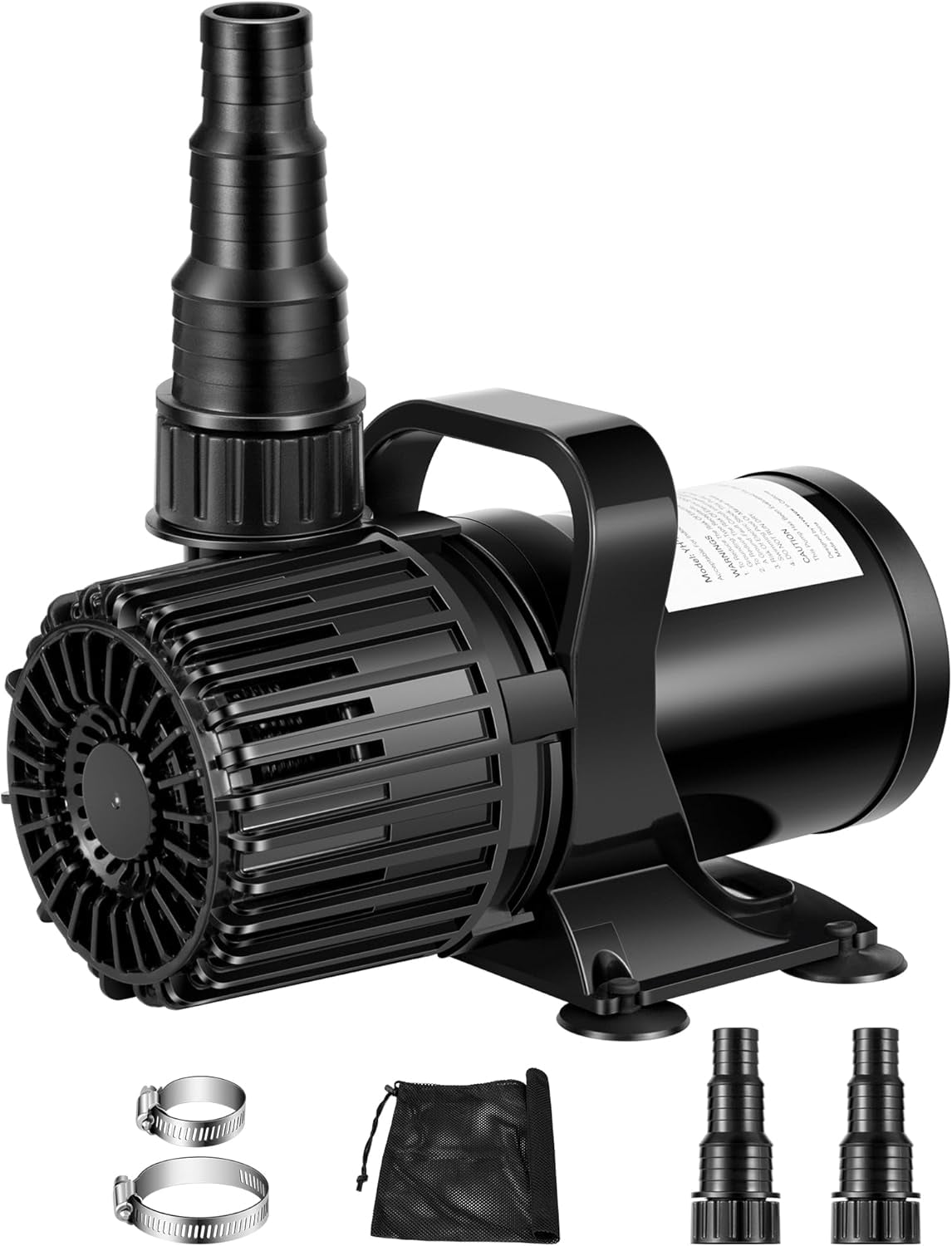1600 GPH Submersible Water Pump with Barrier Bag, 100W Pond Pump, Ultra ...