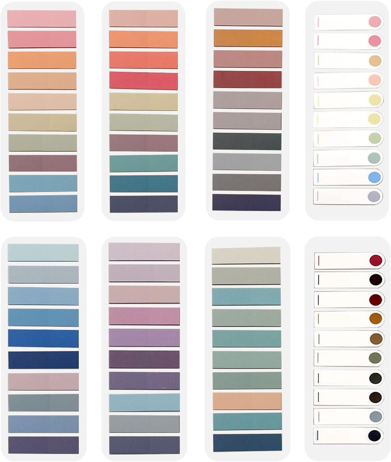 GoXteam Writable and Repositionable Sticky Notes, Multicolor, 1600 ...