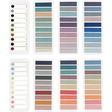 1600 Pcs Sticky Book Tabs, 60 Colors Morandi Book Tabs, Transparent ...