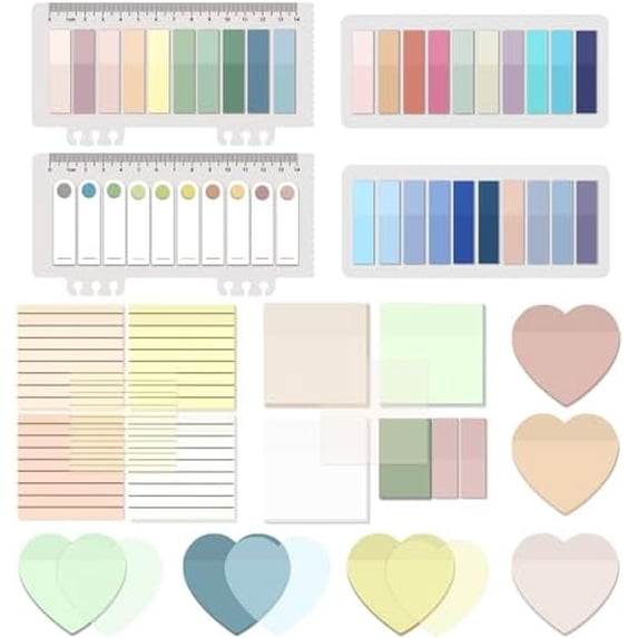 1600 Sheets Transparent Sticky Notes with Lined, Clear Waterproof 3 x 3 ...