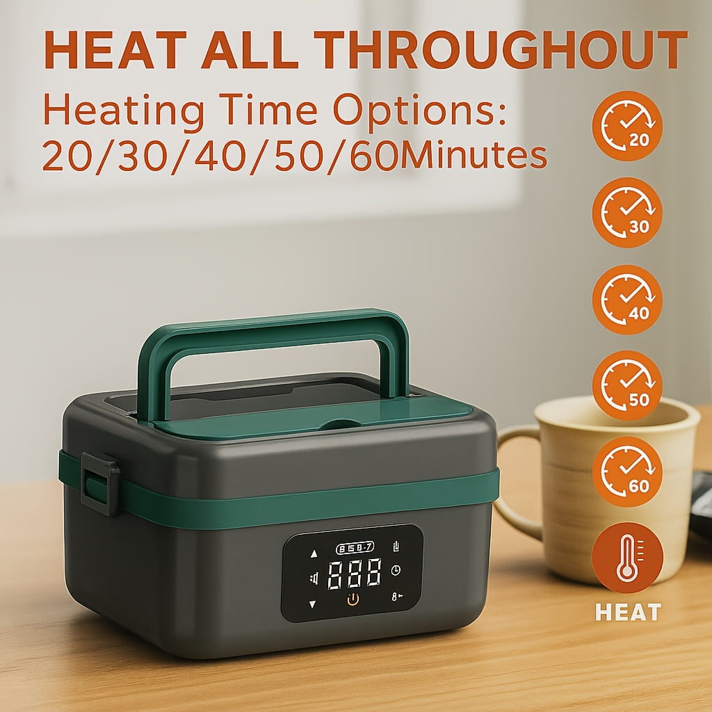 16000mAh RC Lunch Warmer, Portable Self-Heating Food Container for ...