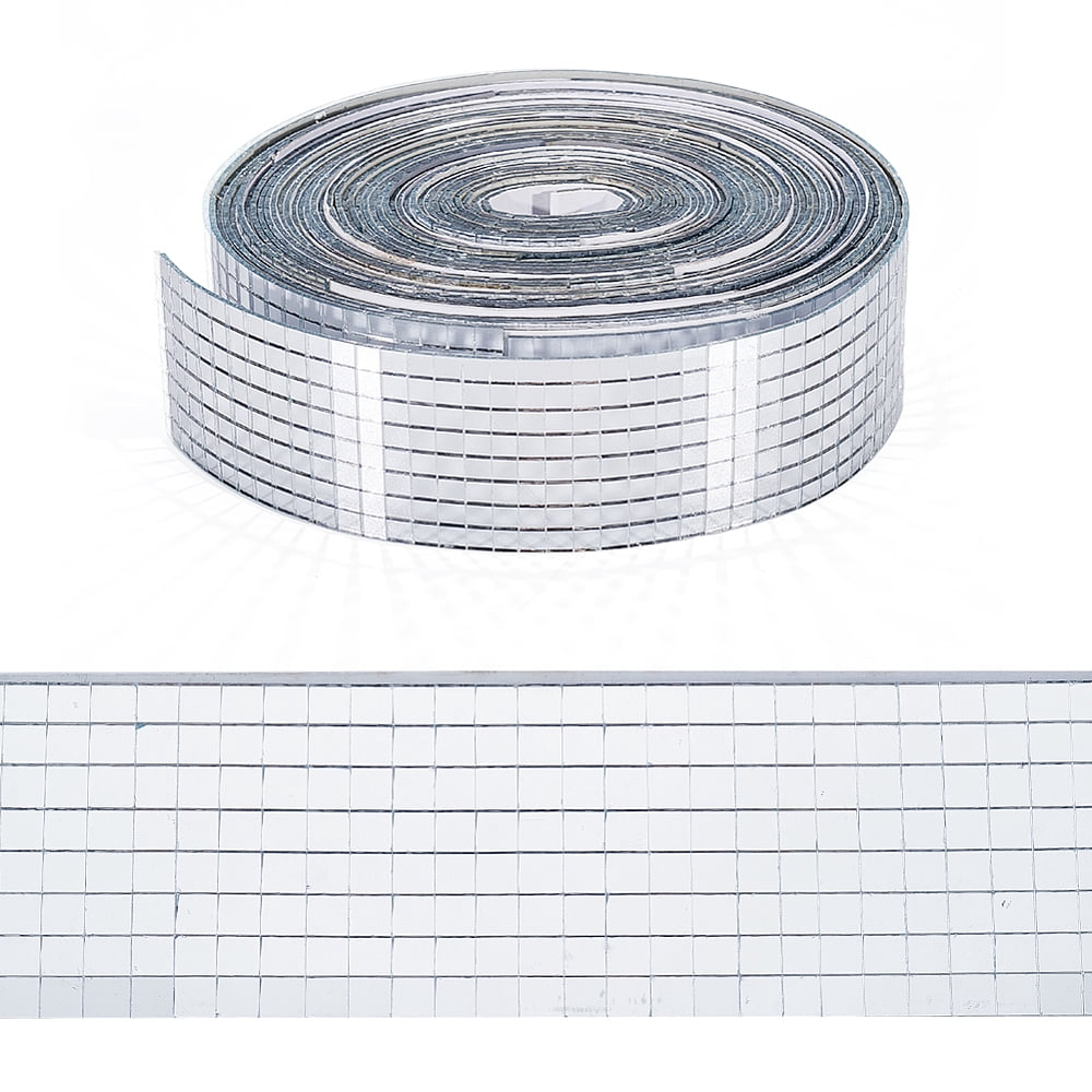 16000pcs Self-Adhesive Mosaic Tiles Silver Square Glass Mirror Tiles ...