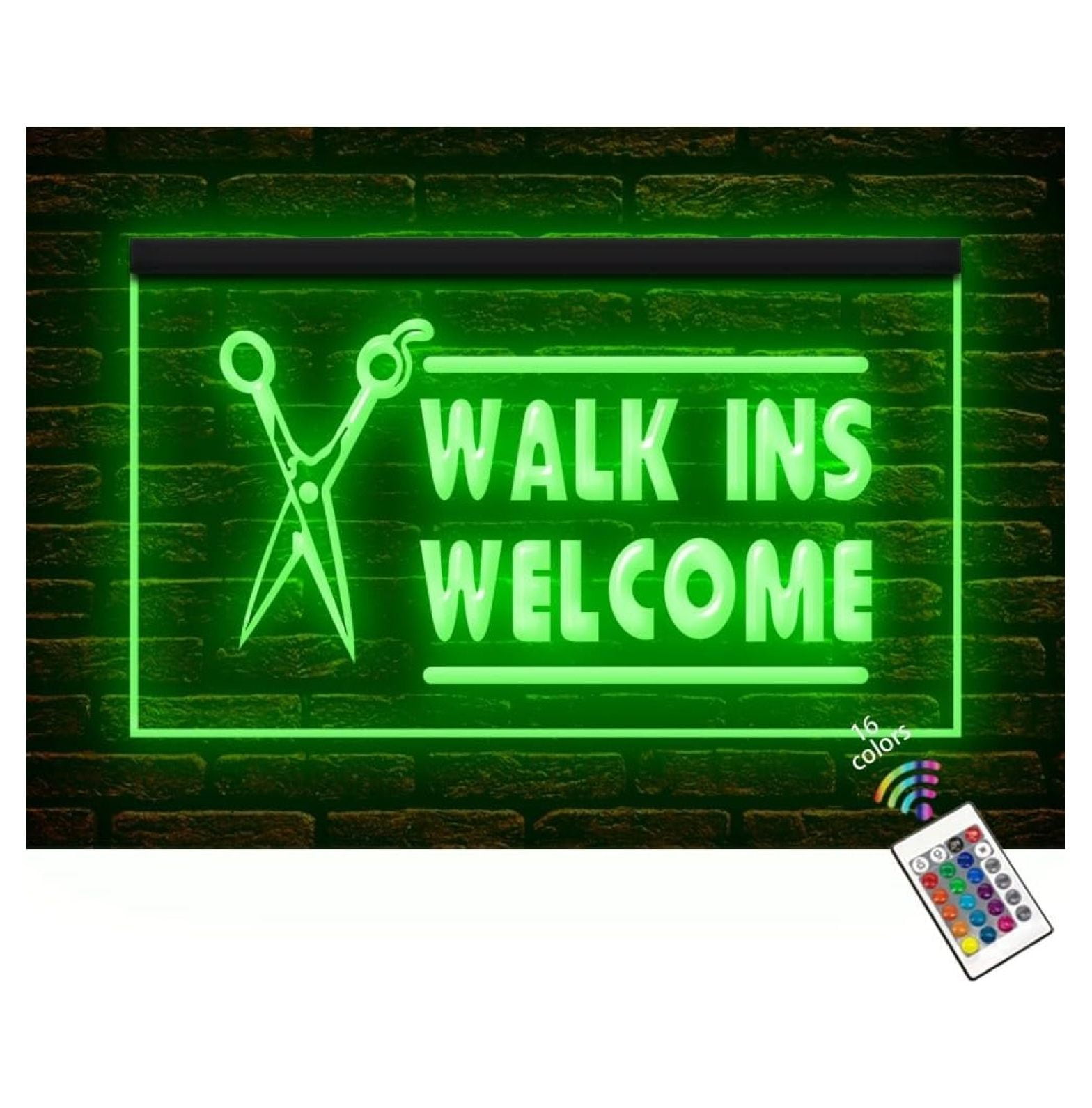 160021 Walk INS Welcome Beauty Haircut Barber Salon Shop Open Display ...