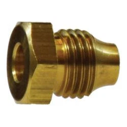 16003 Double Compression Sleeve Hex Nut, 1/4 In Threaded, Brass (3 Pack ...