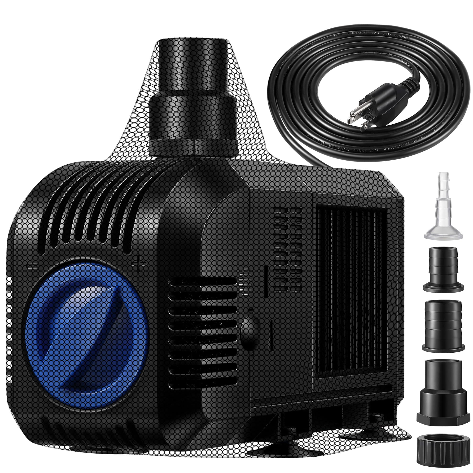 1600GPH Submersible Water Pump, 100W Electric Waterfall Water Fountain ...