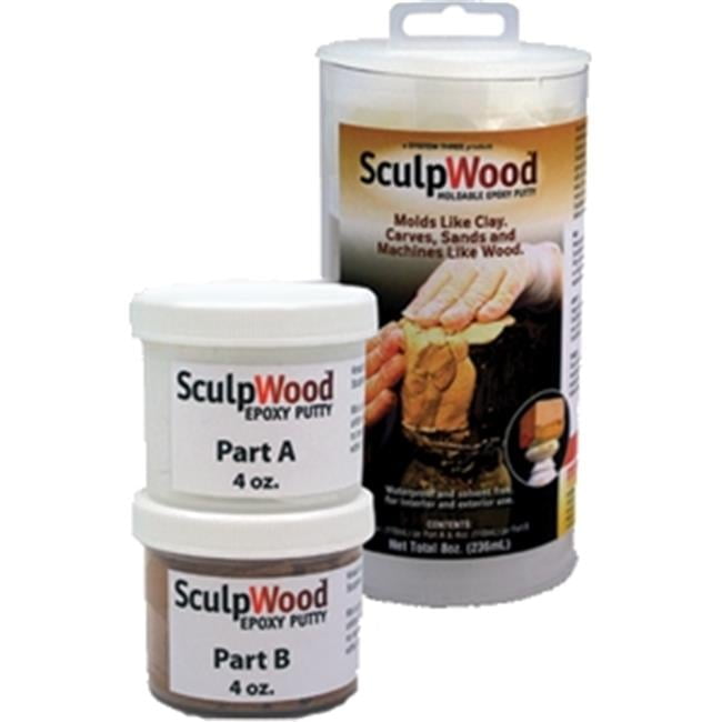 1600K10 Sculpwood Two Part Epoxy Putty 4 oz. Resin & 4 oz. Kit - 8 oz ...