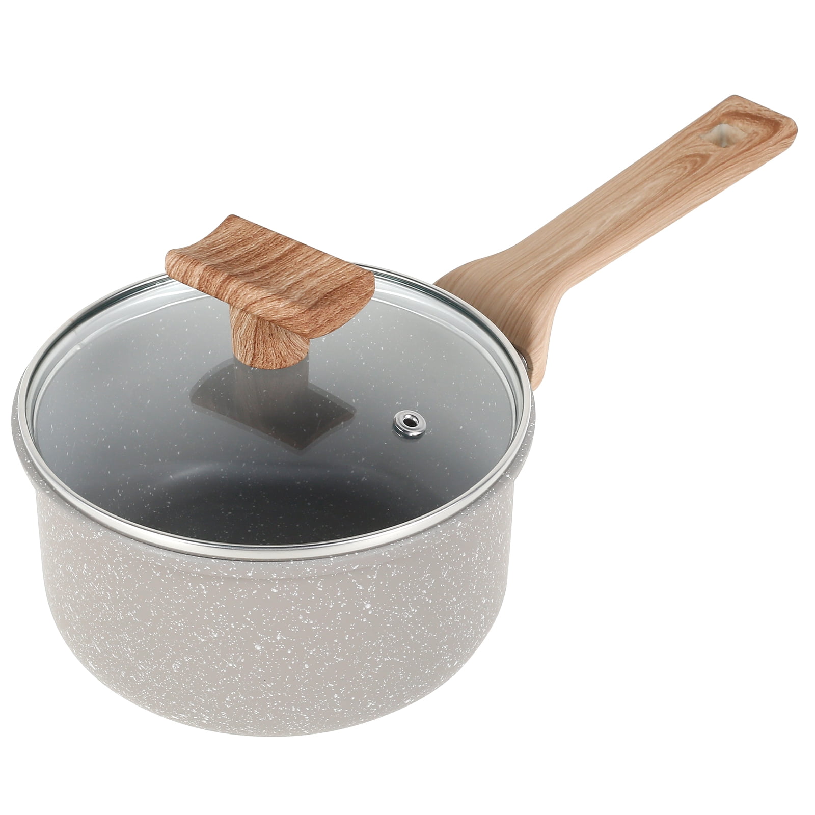 1600ML Saucepan with Lid,Nonstick Sauce Pan with Lid,Small Pot with Lid ...