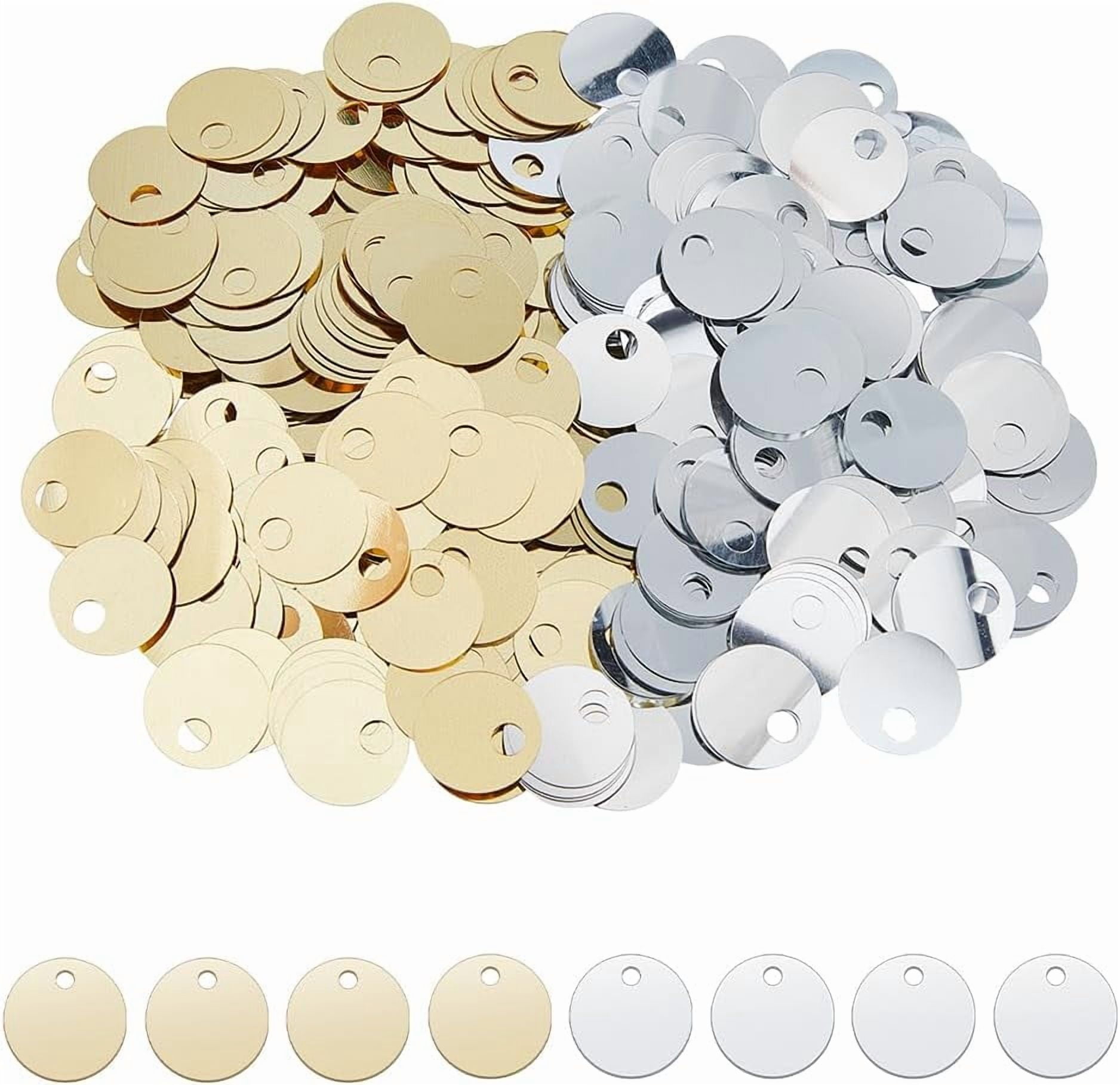 1600Pcs 2 Colors 19mm Flat Round Sequin Paillettes Plastic Large Hole ...