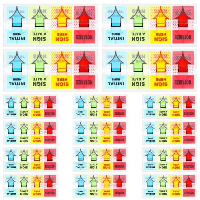 1600Pcs Sign Here Stickers Plastic Sign Here Tabs Fast Positioning ...