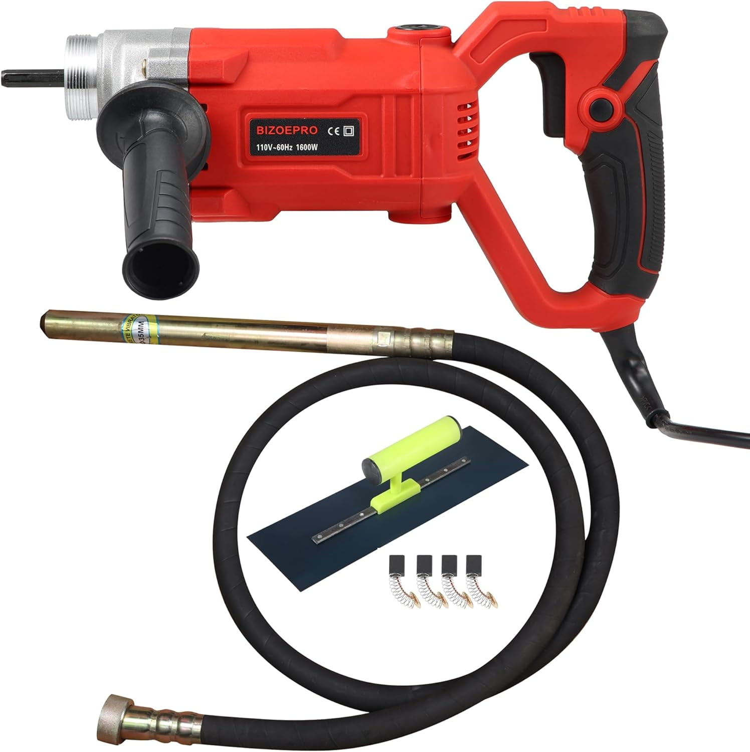 1600W 15000RPM HandHeld Electric Concrete Vibrating Tool with 6.6ft ...