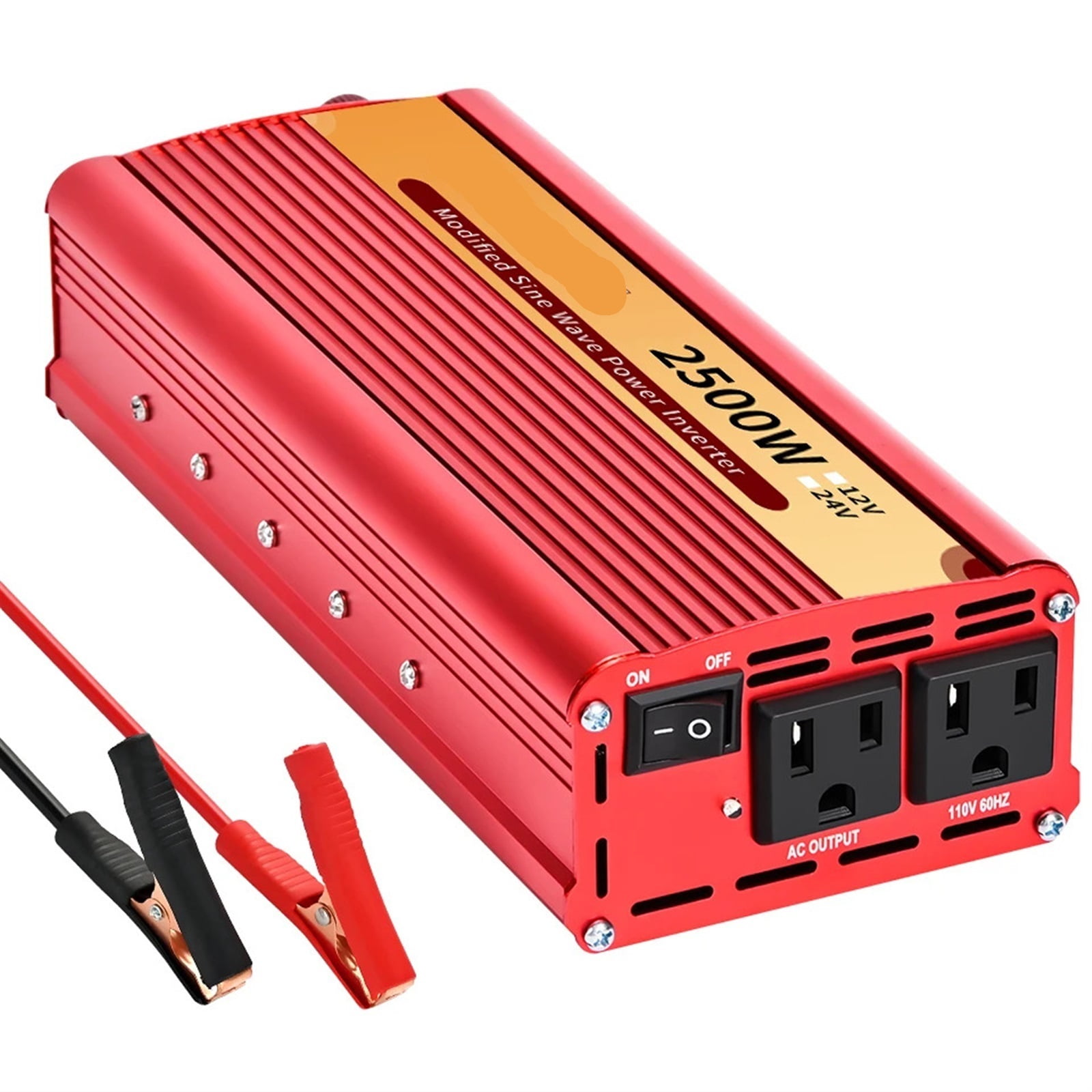 1600W,Power Inverter,DC 12V/24V to AC,Car Inverter With Dual USB Car ...