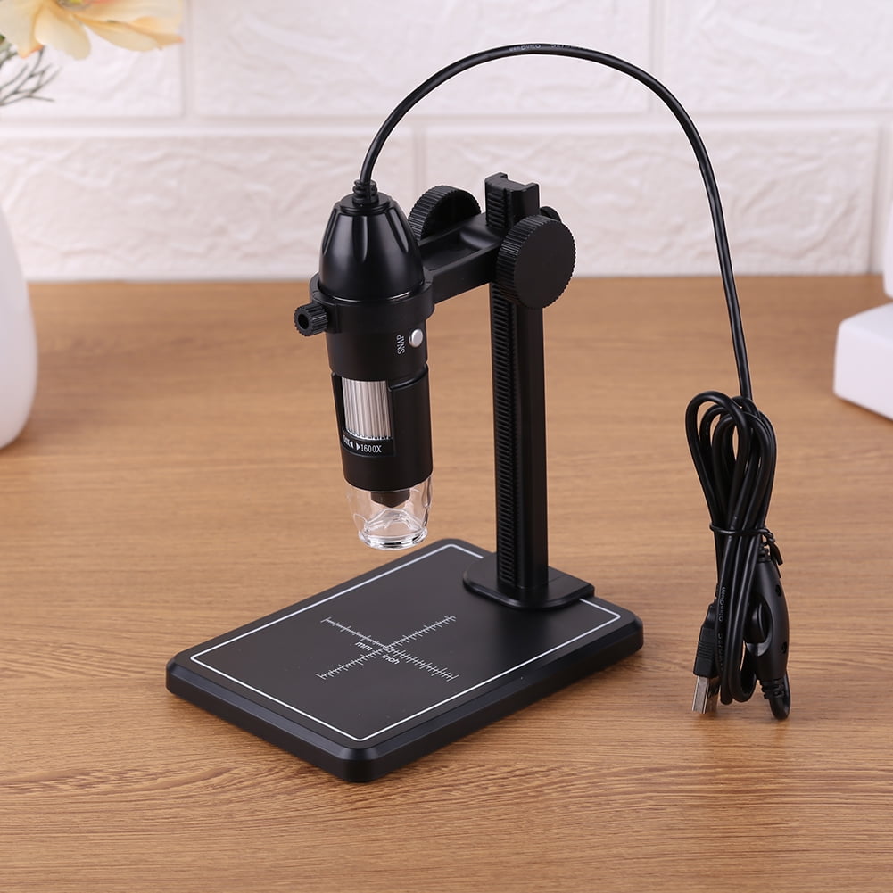 1600X Professional USB Digital Microscope with Lift Stand Portable 8LED ...