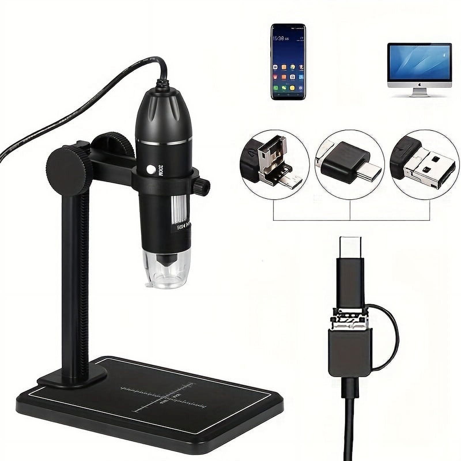 Wireless Digital Microscope,50X-1600X Magnification WiFi Portable Mini ...