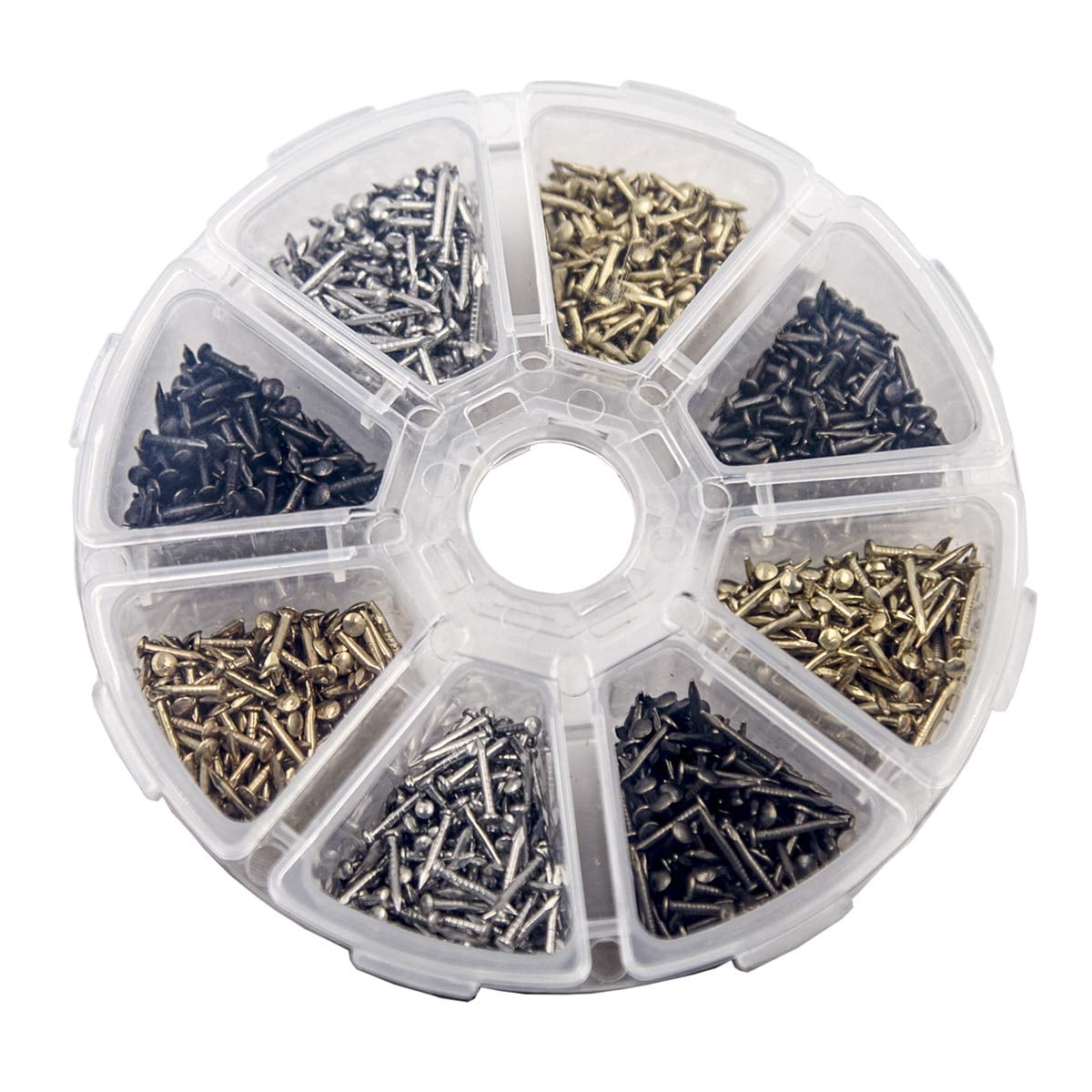 1600pcs Small Tiny Nails Wooden Screws Compact Antique DIY Decorative ...