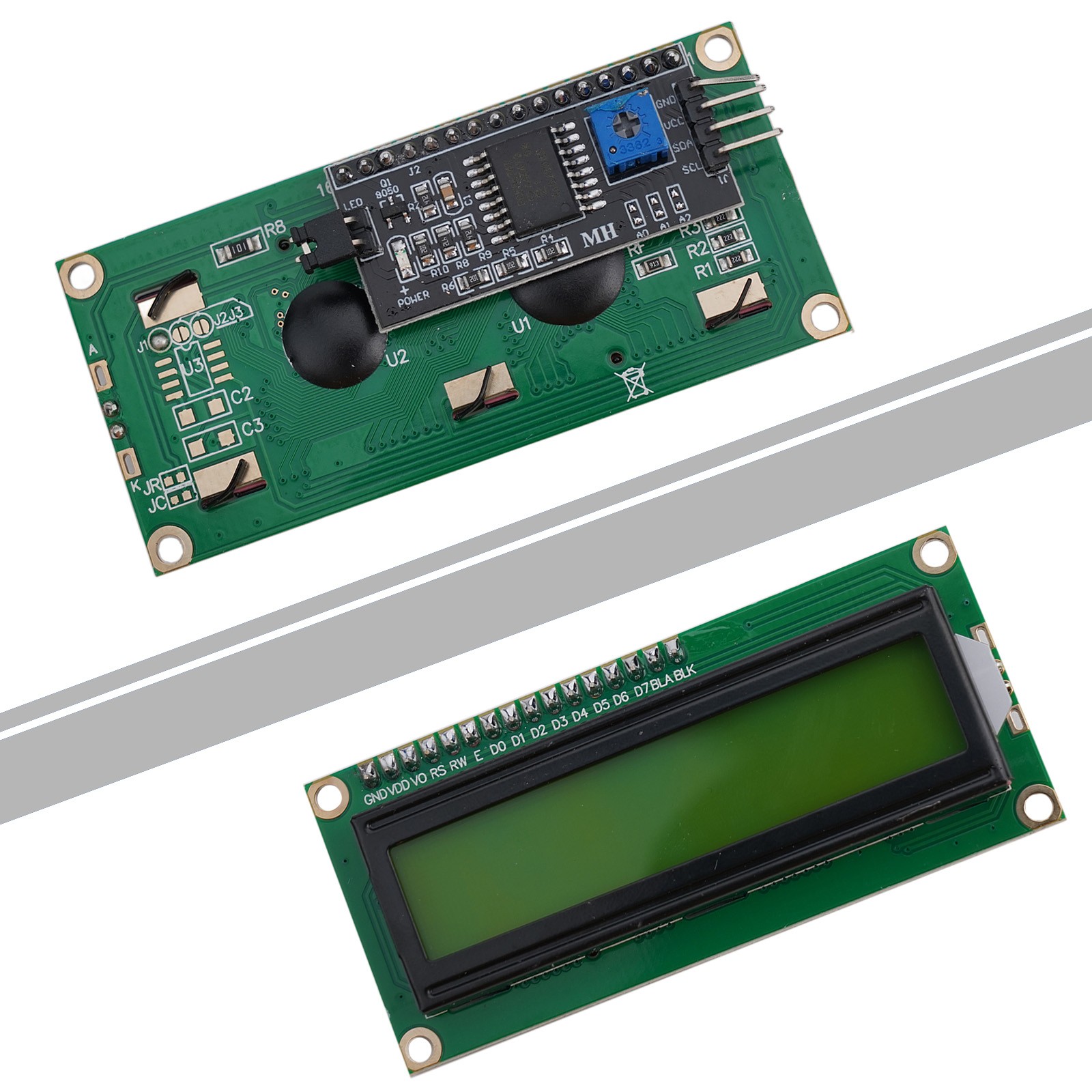 1602 16X2 Lcd Module Shield Blue/Yellow Green Backlight 5V Lcd Module ...