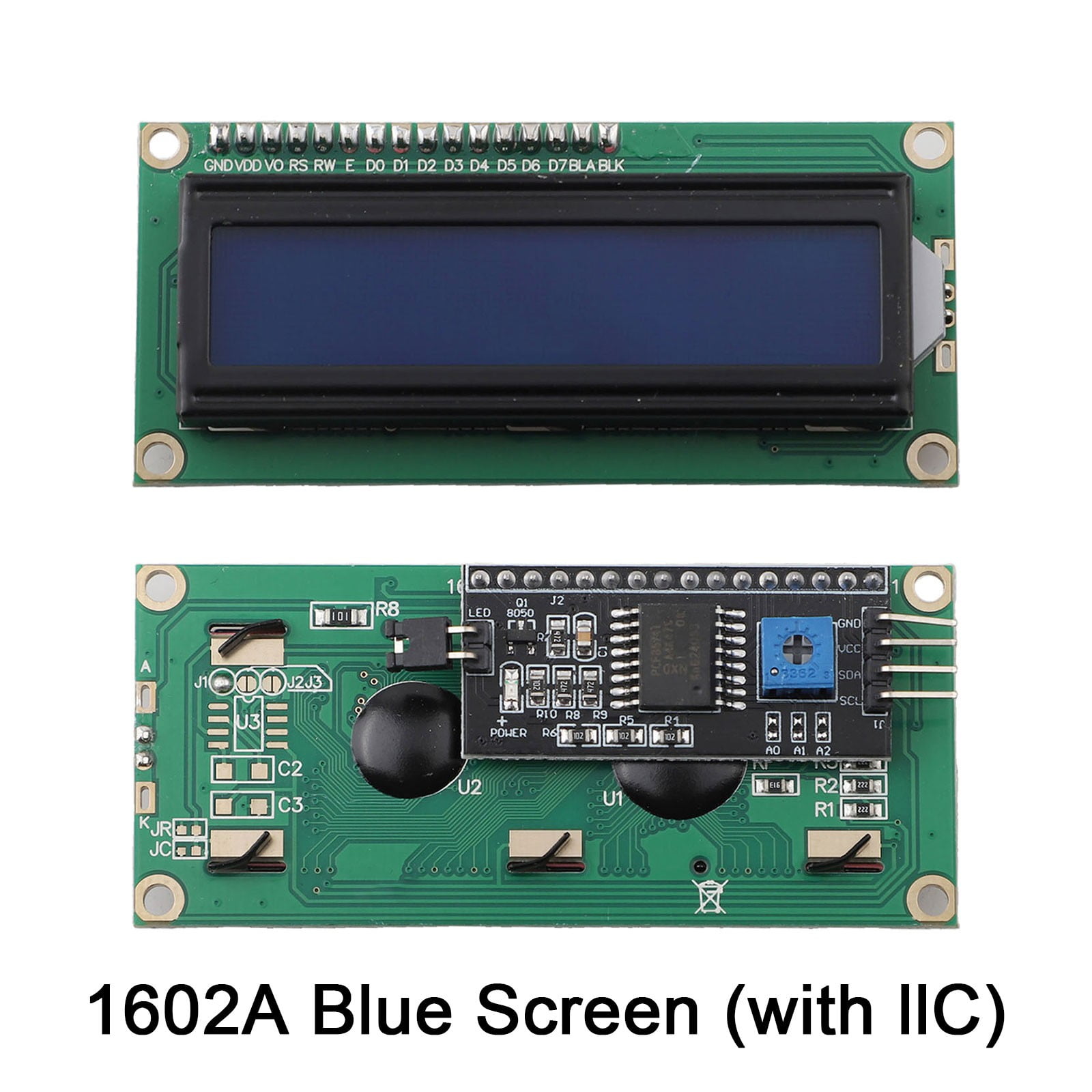 1602 16x2 LCD Module Shield Blue/Yellow Green Backlight 5V LCD Module ...