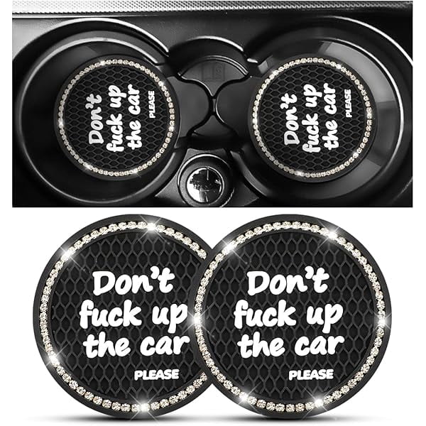1602 2 Pack Bling Car Coasters for Cup Holder, Crystal Rhinestone 2.75 ...