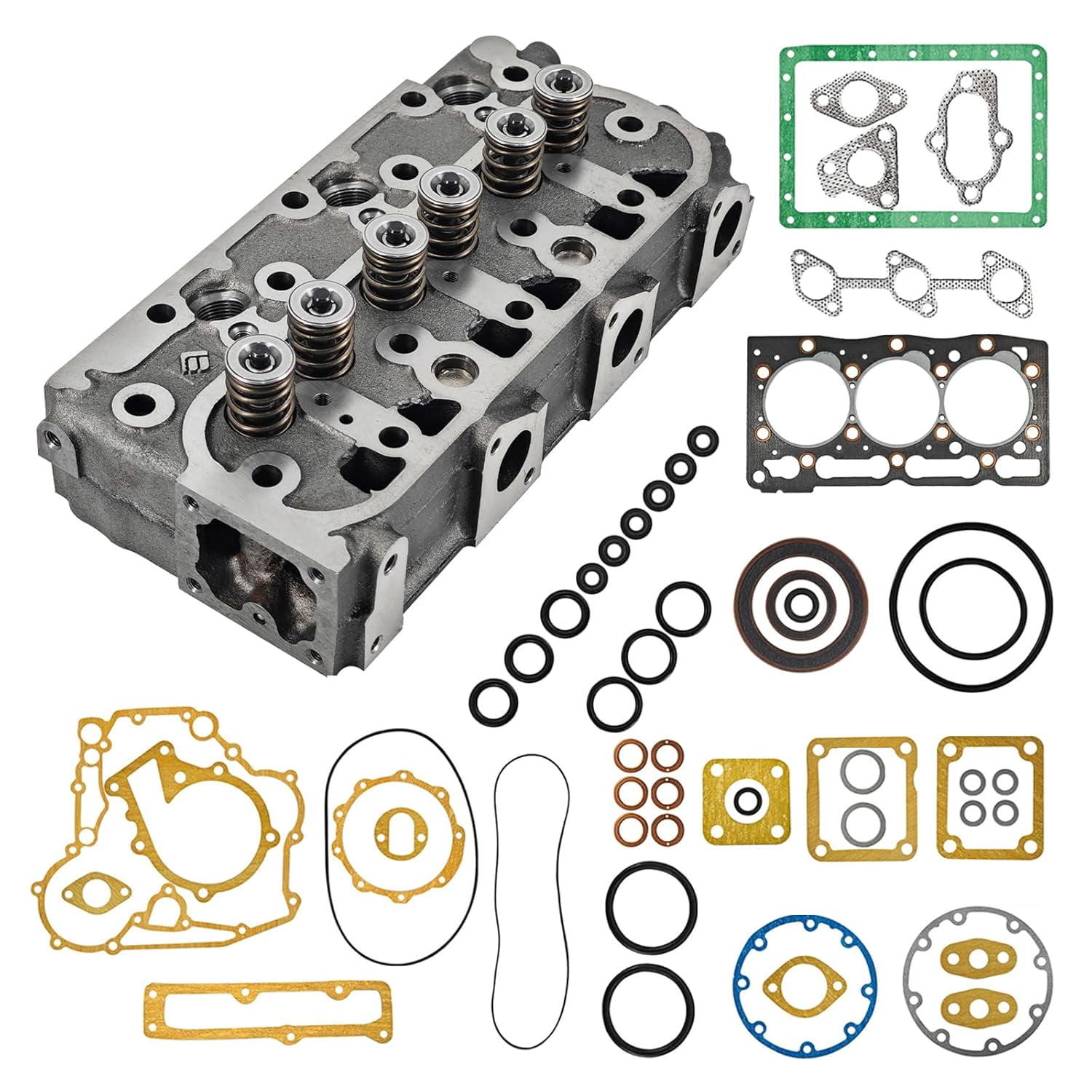16032-03040 D1105 Engine Cylinder Head With Full Gasket Kit For Kubota ...