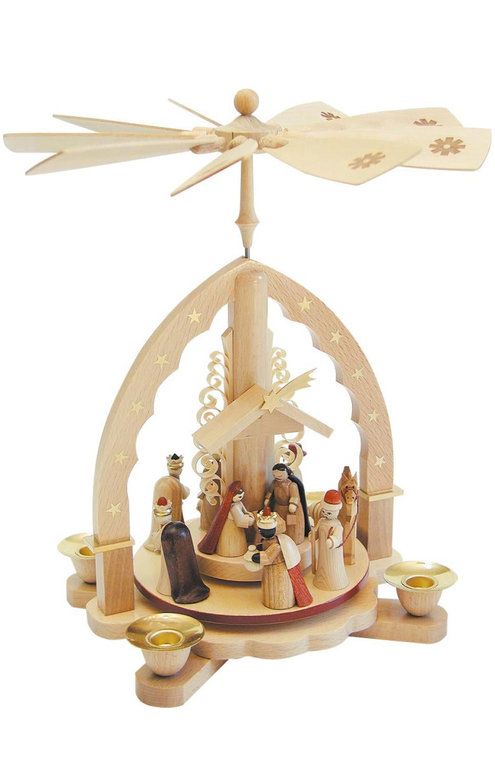 16032 - Richard Glaesser Pyramid - Nativity Scene - 11"H x 7"W x 6"D ...