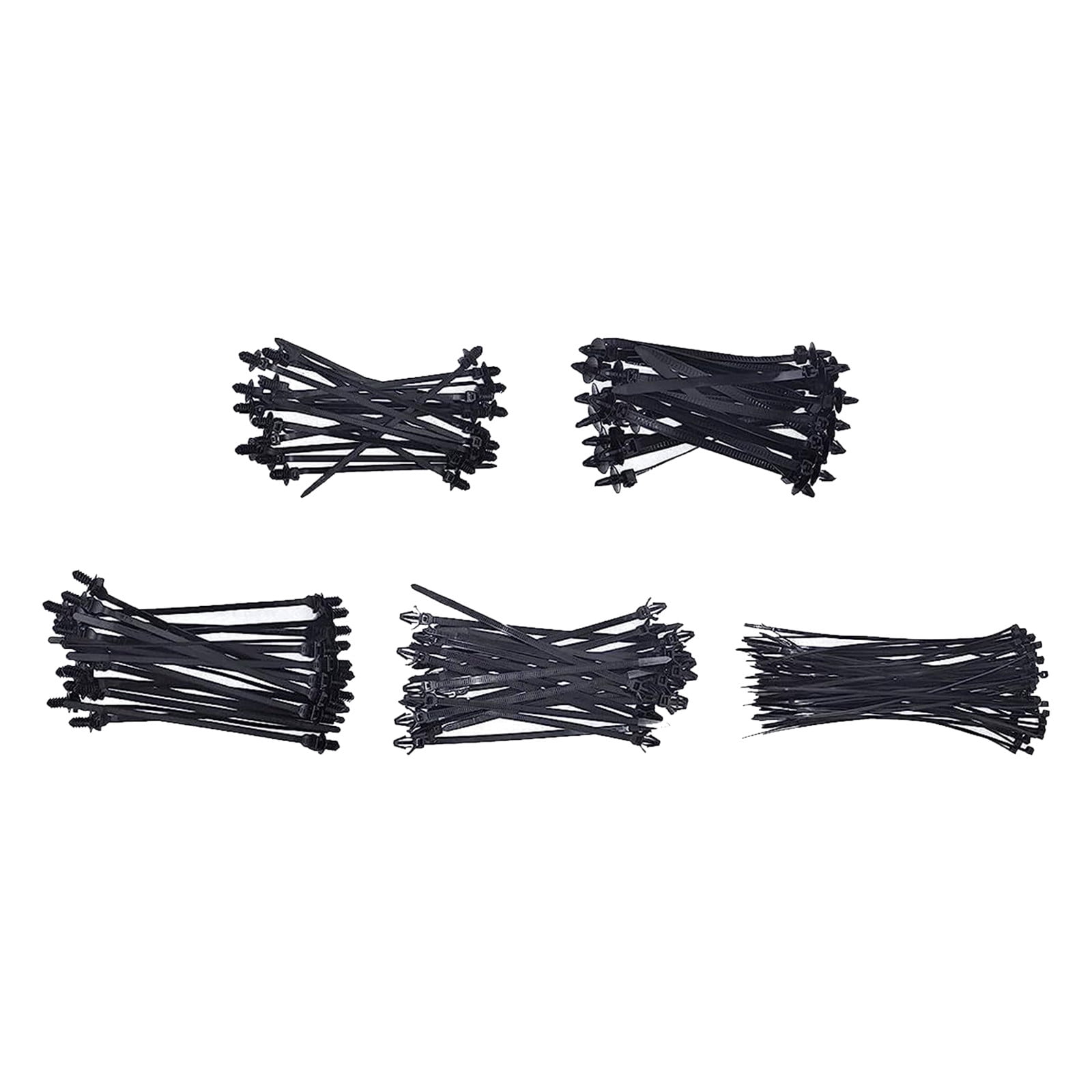 160PCS Universal Nylon Car Tie Buckles for Fixing and Bundling Wires ...
