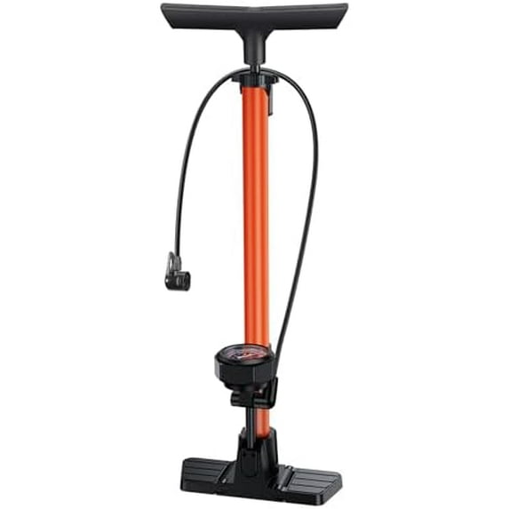 160PSI Bike Pump with Gauge-High Pressure Bicycle Pump for Presta & Schrader Valves,Fast ...