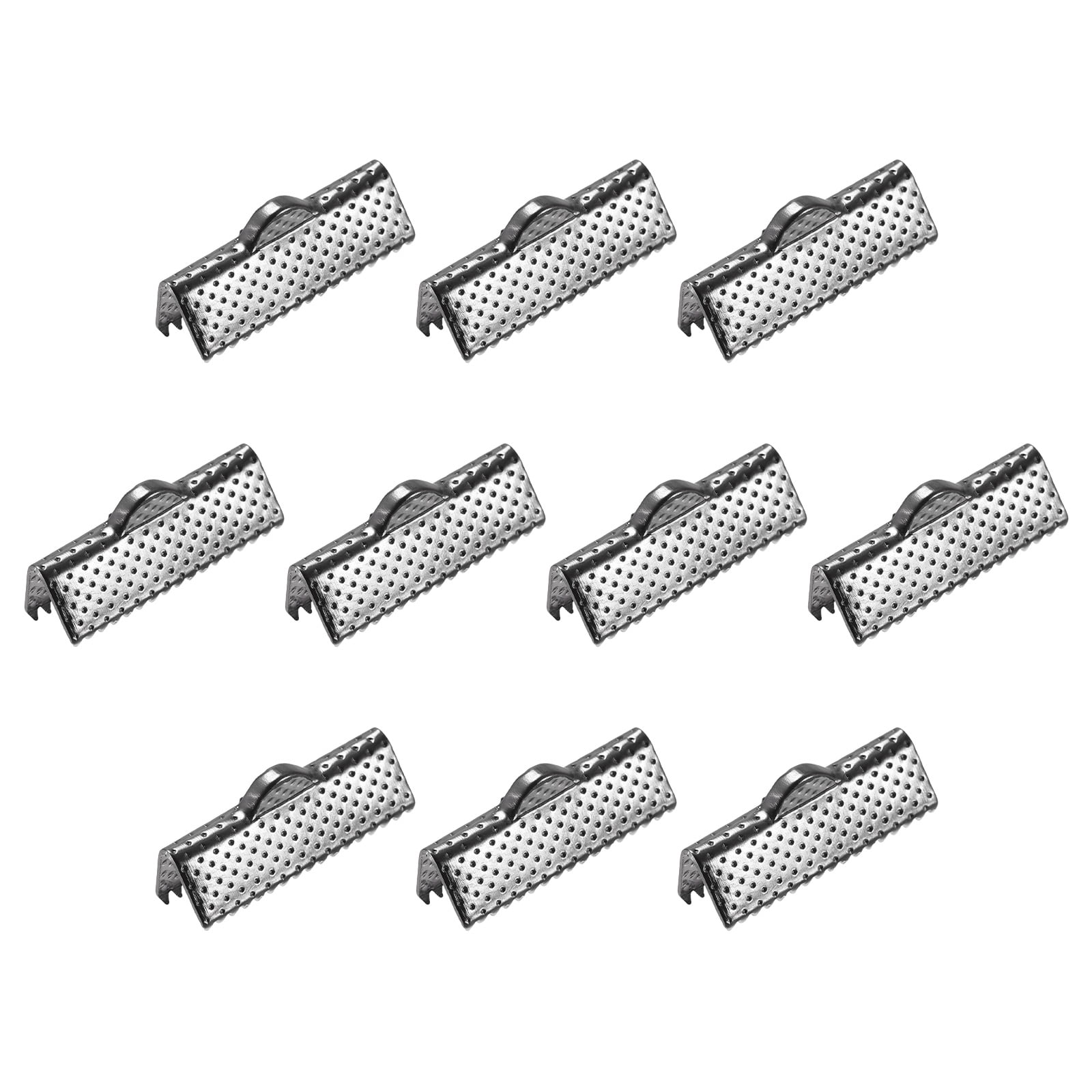 160Pack Ribbon Crimp Clamp Ends 20mm Cord End Clasp for DIY Craft ...